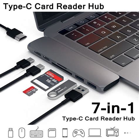 7 In 1 Type C Hd 4k Card Reader Usb Hub Multifunctional Hub Usb3 0 Type