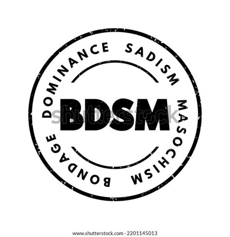 Bdsm Bondage Dominance Sadism Masochism Acronym Stock Vector Royalty