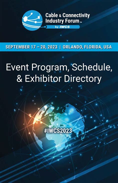 2023 Event Program Iwcs Cable And Connectivity Industry Forum