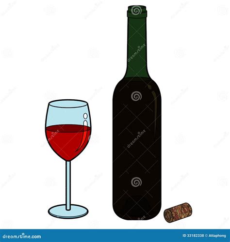 酒杯和瓶传染媒介 向量例证 插画 包括有 充分 玻璃 庆祝 葡萄酒杯 酒精 例证 反映 向量 33182338