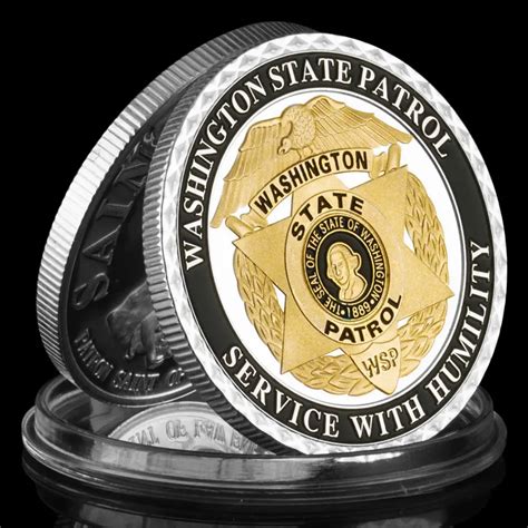 United States Of America Washington State Patrol Collectible Silver
