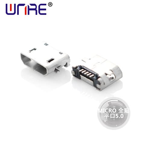 China Micro Direct Bonding Plain Top 5 0 Socket Connector Charging Connectors For Mobile