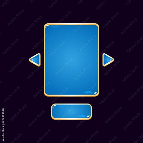 Set Of Golden Jelly Game Ui Board Pop Up For Gui Asset Elements Vector Illustration Stock Vector