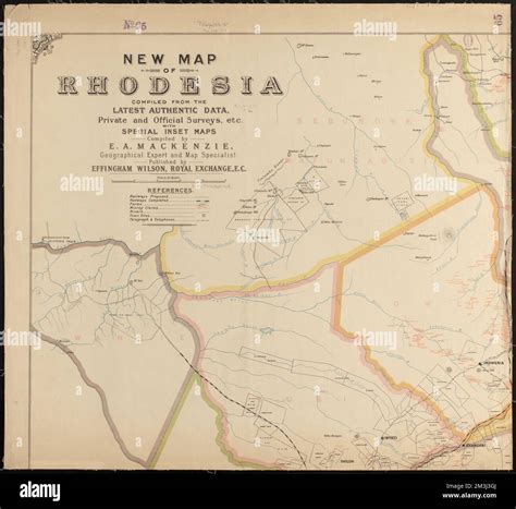 New Map Of Rhodesia Compiled From The Latest Authentic Data Private