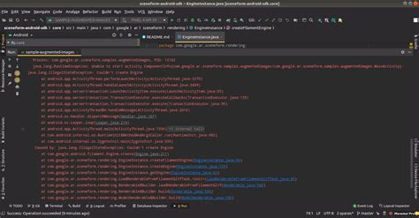 Exceptionsunavailableexception · Sceneview Sceneform Android