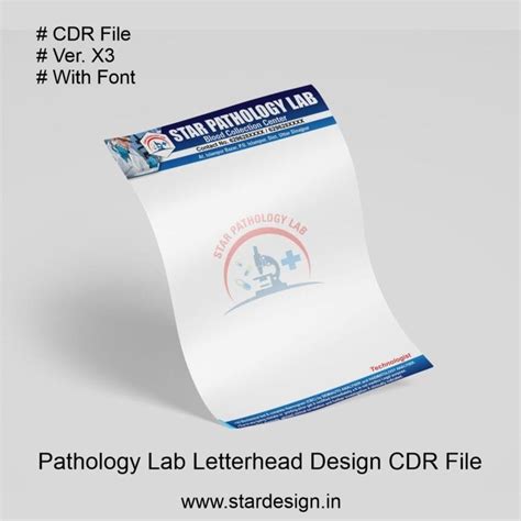 Pathology Lab Letterhead Design Cdr File Diagnostics Lab Pathology