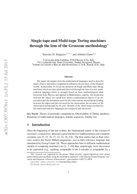 Pdf 3 Single Tape And Multi Tape Turing Machines