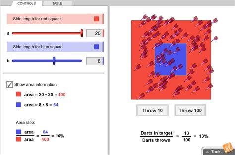 Geometric Probability Simulation Explorelearning Gizmos Worksheets