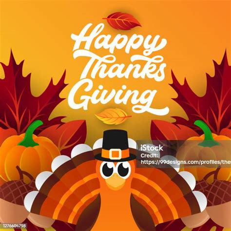 장식 잎 호박 도토리와 해피 추수 감사절 배경 벡터 포스터 배너 초대 및 인사말 카드에 대한 해피 추수 감사절 기념 벡터 배경 디자인 템플릿 11월에 대한 스톡 벡터 아트