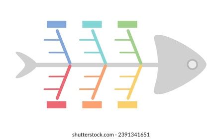 Empty Fishbone Diagram Template Flat Design Stock Vector Royalty Free