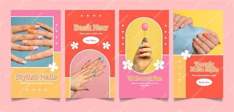 네일 살롱 템플릿 디자인 무료 벡터
