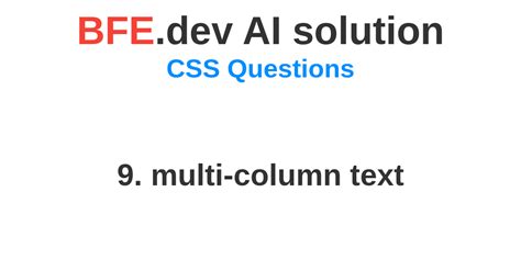 AI Solution For CSS Coding Question On BFE Dev