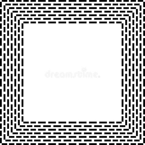Abstract Geometric Bricks Pattern For Square Frame Stock Illustration