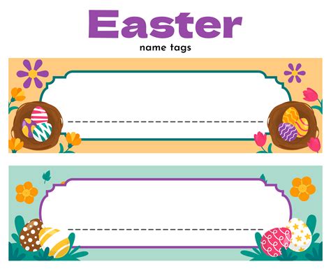 Printable Easter Name Tags Template