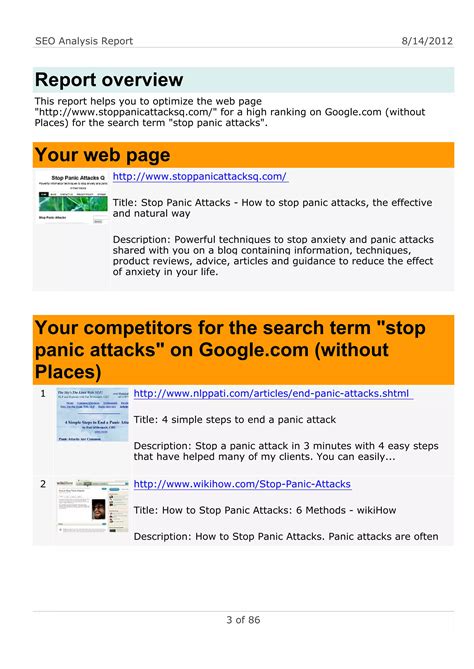 Seo Analysis Sample Report Pdf