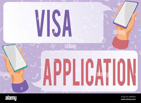Text Caption Presenting Visa Application Business Concept Form To Ask Permission Travel Or Live