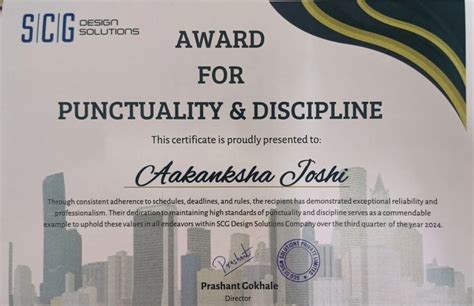 Aakanksha Joshi On Linkedin Discipline Punctuality Professionalgrowth Teamwork