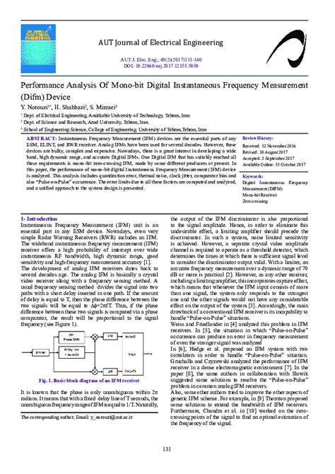 Pdf Mono Bit Digital Chirp Receiver Using Mono Bit Ifm Instantaneous