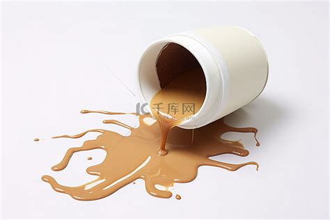 咖啡杯倒在洒在上面的咖啡上背景图片免费下载 海报banner 高清大图 千库网 图片编号6986402