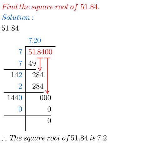 The Square Root Of 5184 Maths Glow