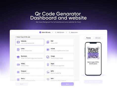 Qr Code Generator Saas Ui Ux Behance