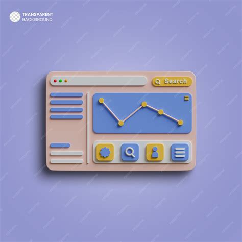 분석 웹 페이지 아이소메트릭 3d 렌더링 아이콘 무료 Psd 파일