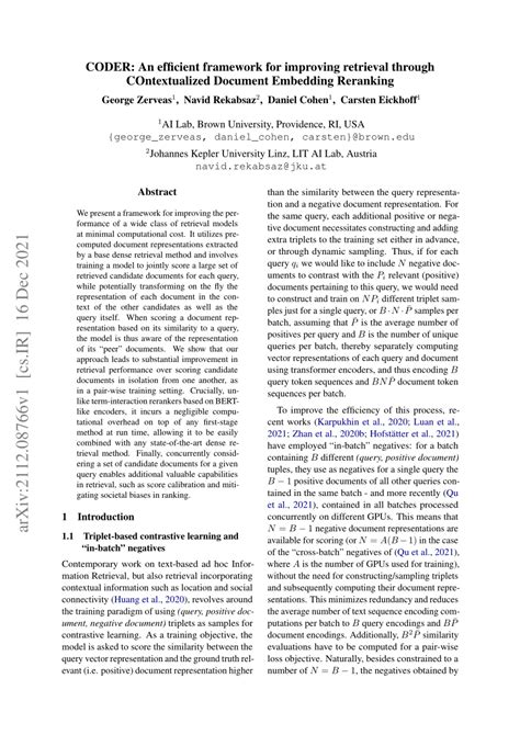 Pdf Coder An Efficient Framework For Improving Retrieval Through