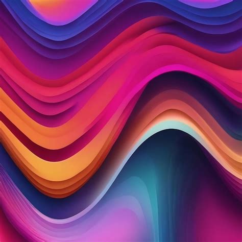 Wavy Geometric Background Trendy Gradient Shapes Compositionmodern Colorful Flow Background Wave