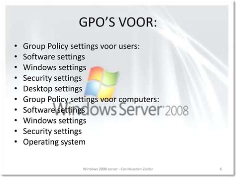 Group Policies In Windows 2008 Server Pptx