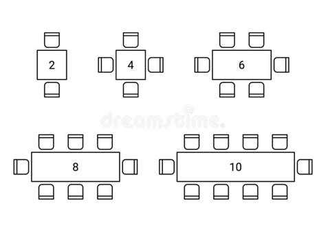 Set Of Plan For Arranging Place Seats For Guest In Interior Layout