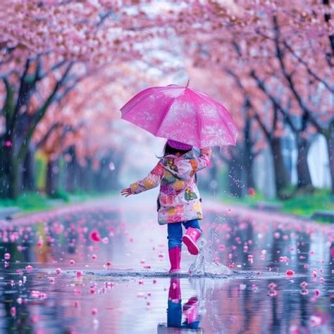 Free Rainy Cherry Blossoms Image Download At Stockcake