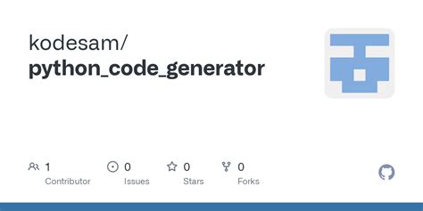 Github Kodesampythoncodegenerator