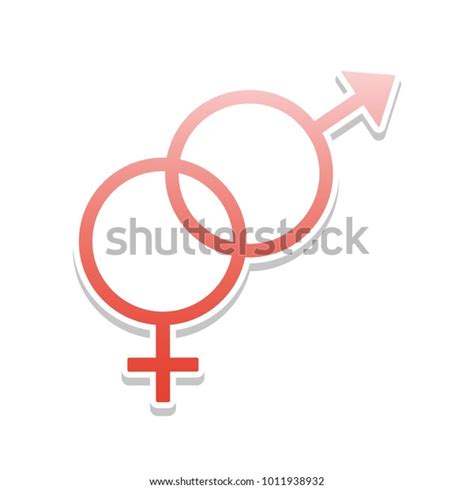 Sex Symbol Sign Vector Reddish Icon Stock Vector Royalty Free Shutterstock