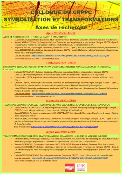 Symbolisation Et Transformations Axes De Recherche Centre De