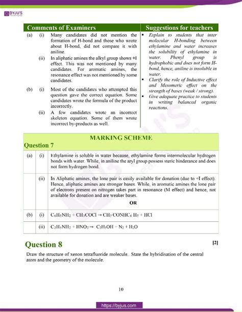Chemistry Practical Class 12 Isc Sample Paper Exampless Papers
