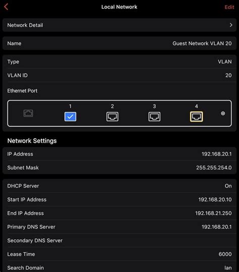 increasing dhcp scope to get more ip address for guest network vlan id