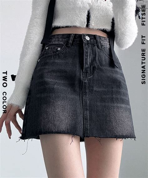 [봄신상] 각설탕 미니미 워싱 숏 데님 미니 스커트 에이블리