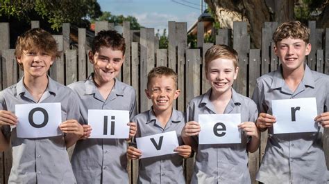 Five Olivers Have Started Their Final Year Of Primary School Together In Geelong West Nt News