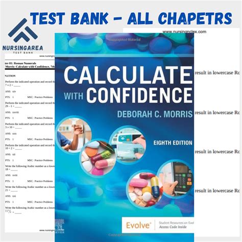 Test Bank For Gray Morris Calculate With Confidence 8th Edit Inspire Uplift