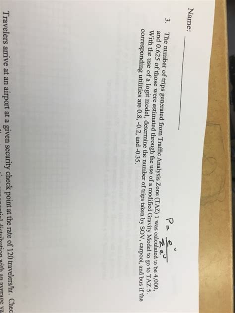 Solved The Number Of Trips Generated From Traffic Analysis