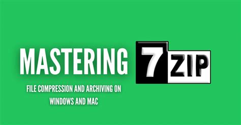 7 Zip How To Compress Files To The Smallest Size Best Settings