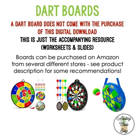 Dart Game Math Worksheets And Slides