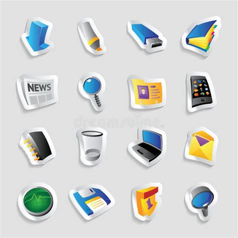 Icons For Interface Stock Vector Illustration Of Label 22956939