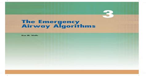 Pdf The Emergency Airway Algorithms2 Mg Kg Ivp No Attempt Intubation ≥ 3 Attempts By