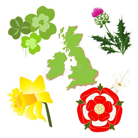 Symbols Of United Kingdom Stock Vector Illustration Of Symbols 96884522