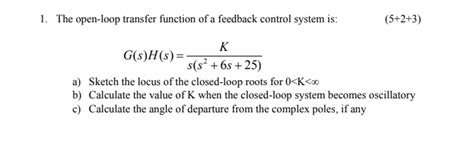 Solved Control System Problem Sir Answer Full Question Chegg