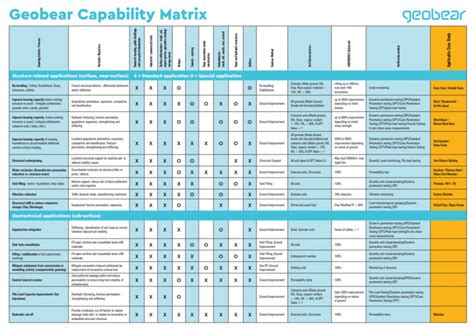 Capability Matrix Geobear Uk
