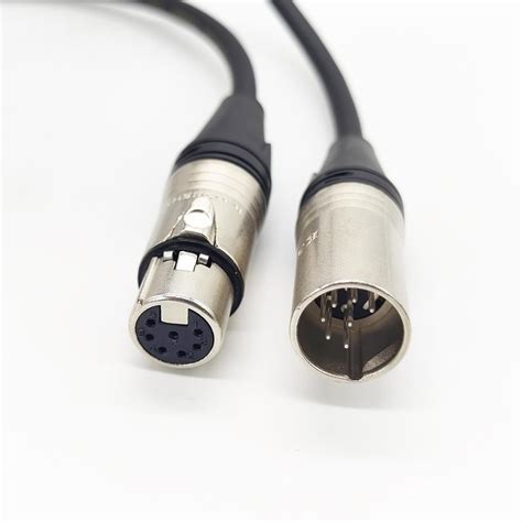 Fowiunye 7 Pin Xlr Connector Cable Xlr Microphone Cable Balanced Male