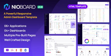 Nioboard Bootstrap Html Admin Dashboard Template Thememag