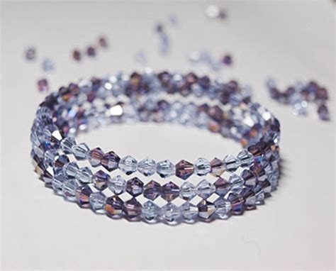 Memory Wire Bracelet Tutorial Make Memory Wire Crystal Bracelet Nbeads